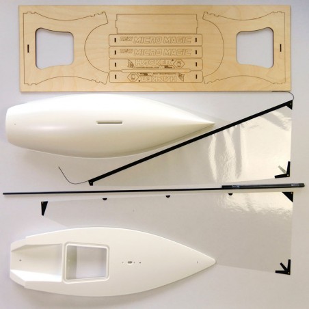 Micro Magic kit hull assembled without servos PG Modélisme