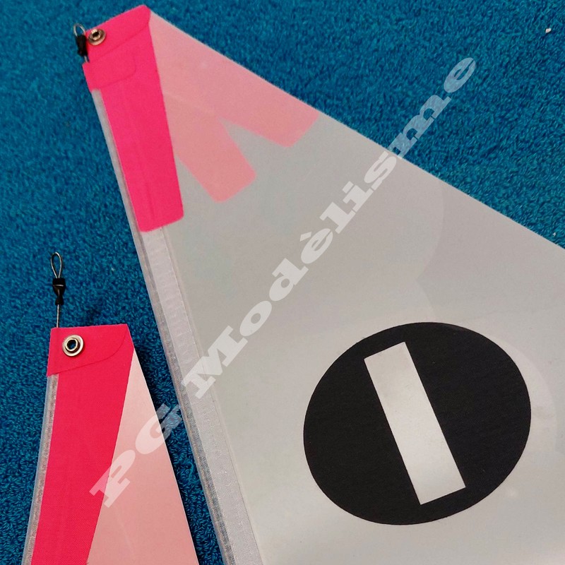 IOM Rigging Set of C sails for PG Modélisme Couleurs White Renfort Black